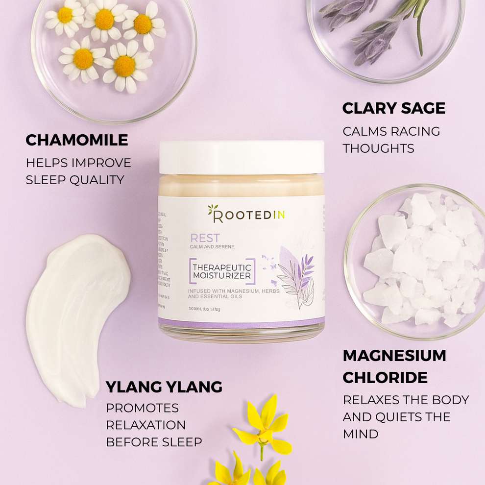 Rest Magnesium Cream for Deep Sleep – Rooted In