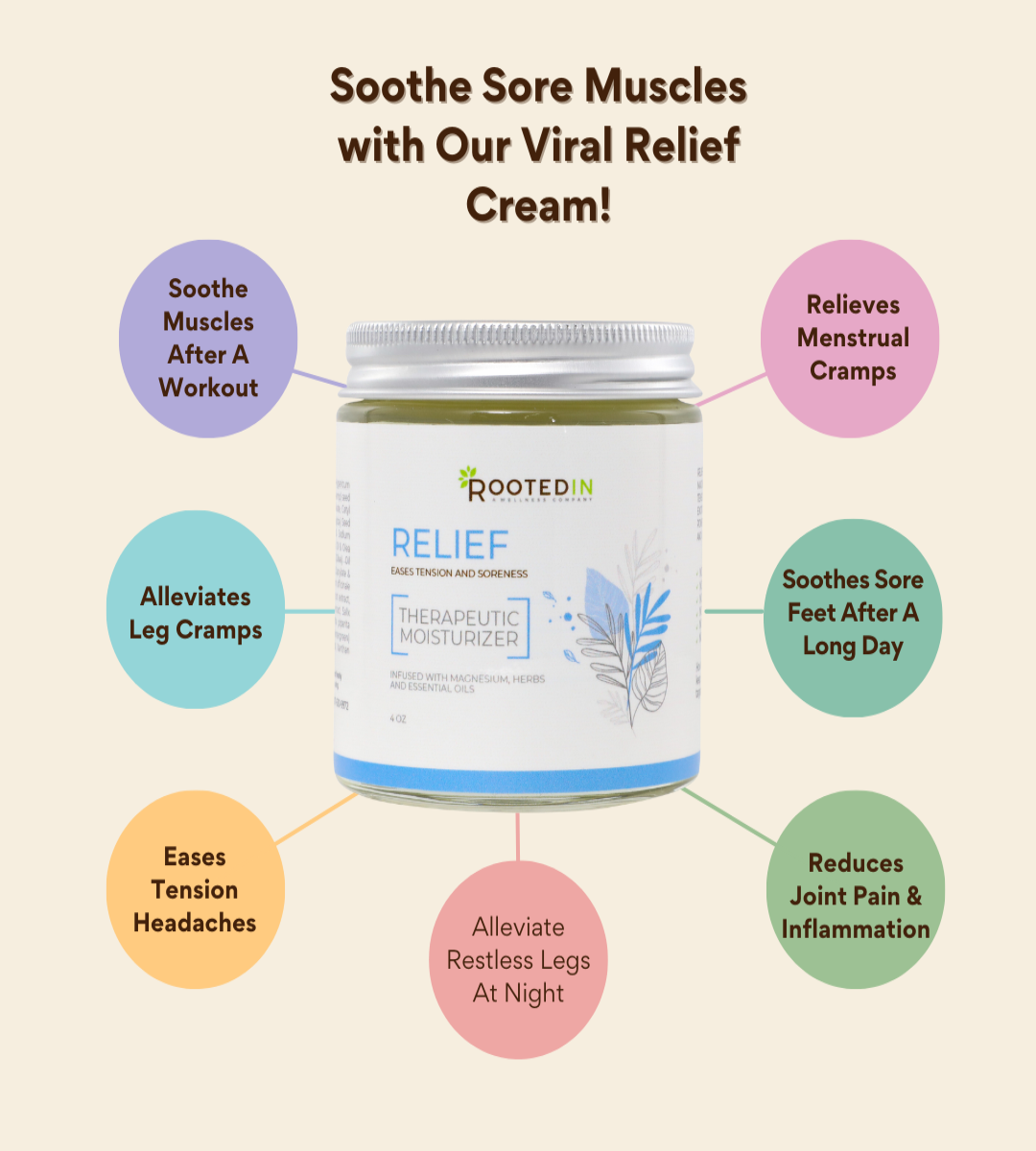 Relief Cream for Sore Muscles – Rooted In